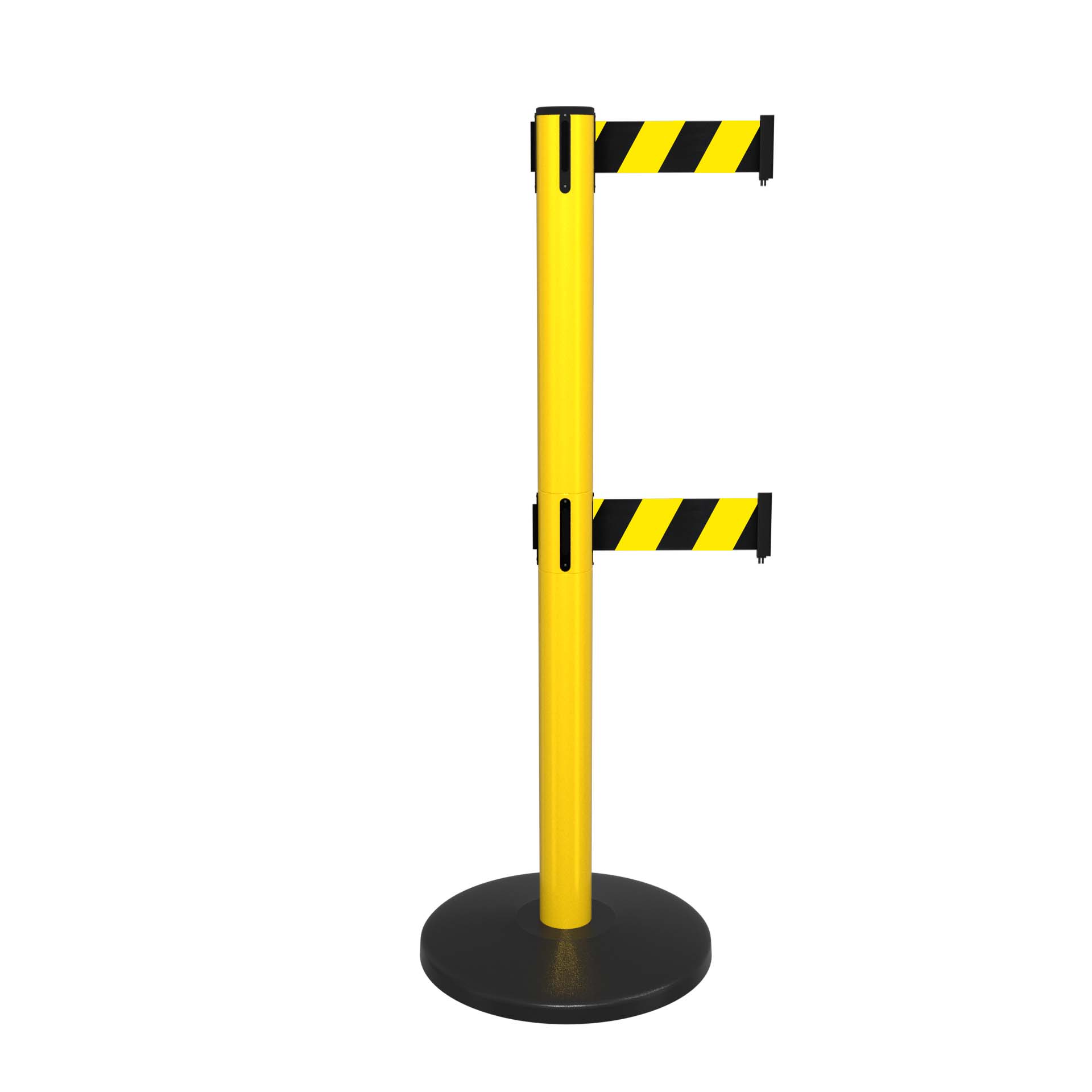 Twin Belt Safety Post | SafetyMaster Worksite Barrier