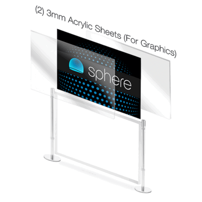 Satin Stainless Queue Panels | Panel Barrier System